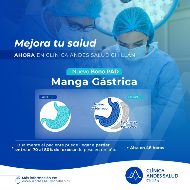 PAD Fonasa: Manga gástrica a un valor conocido y fijo - Clínica Andes Salud Chillán